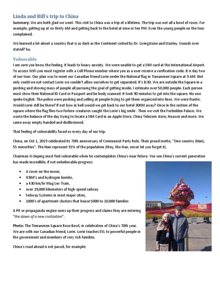 Our Trip To China | PDF | Beijing | Shanghai