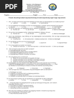 Pretest - Post Test Esp 10 Q1 | PDF