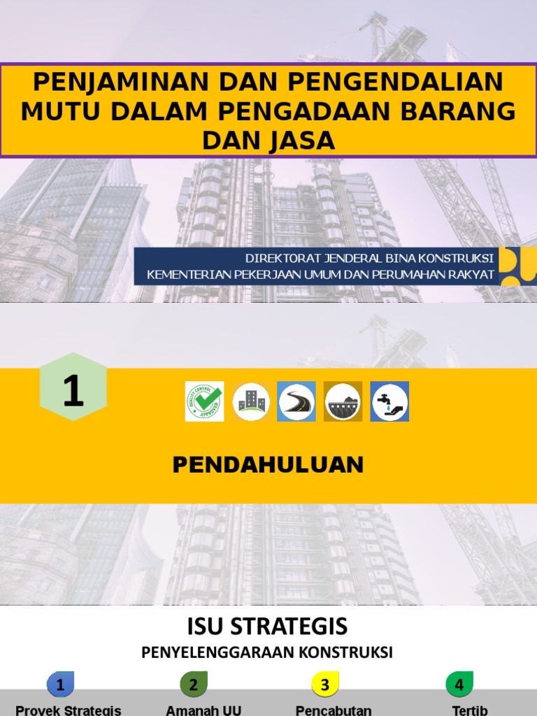 Penjaminan Dan Pengendalian Mutu Dalam Pengadaan Barang Dan Jasa | PDF