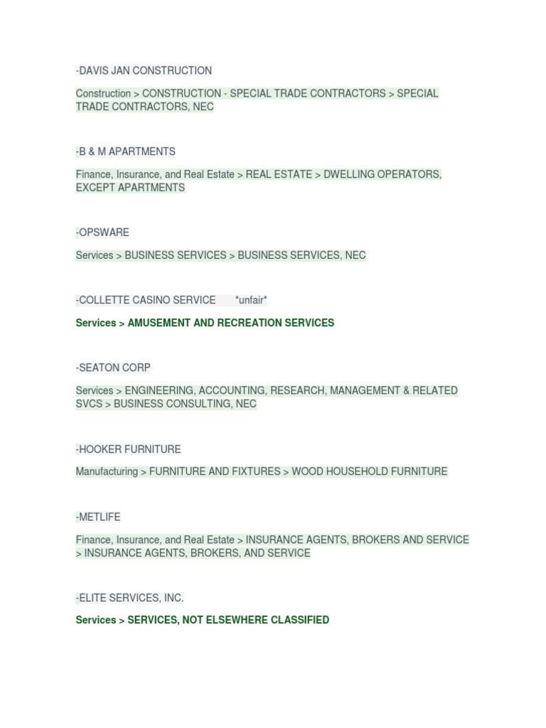 Services Amusement and Recreation Services | PDF | Insurance | Retail