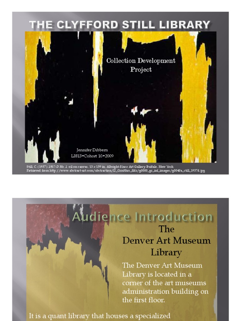 Collection Development Project: Jennifer Dibbern LI813 - Cohort 10 - 2009 | PDF | Usability | Museum