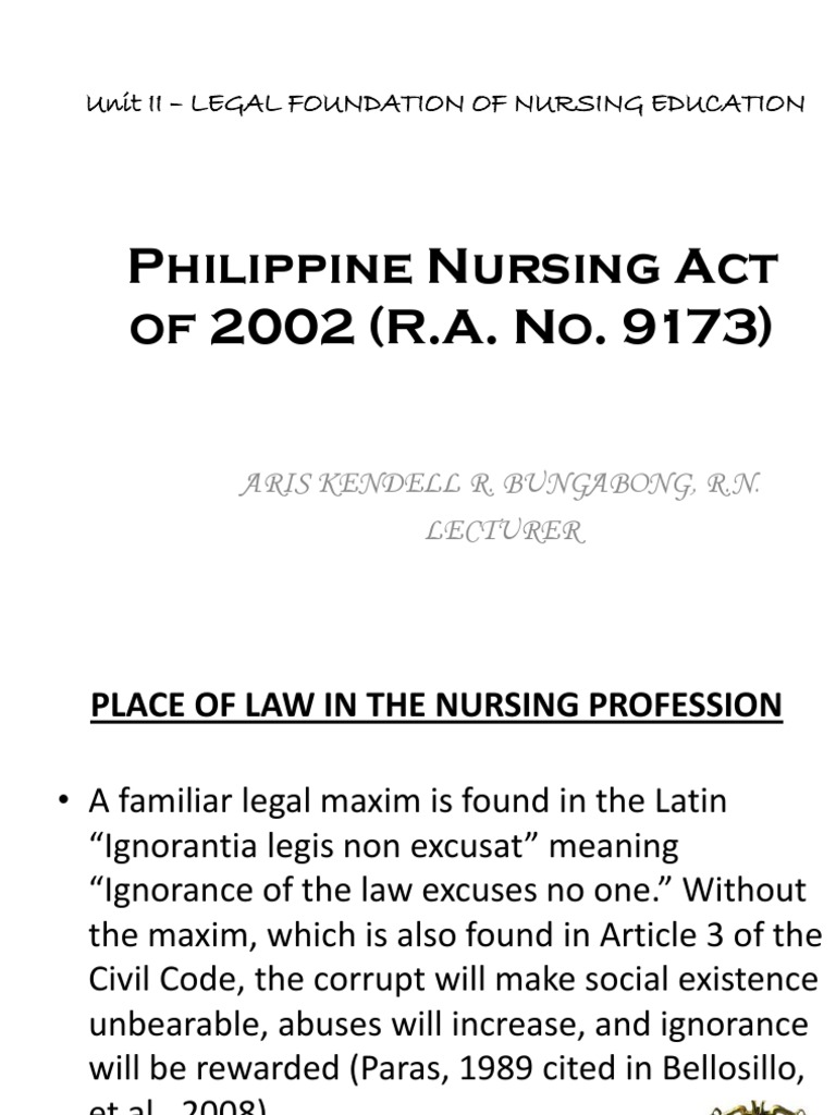 Philippine Nursing Act of 2002 (R.A. No. 9173) | PDF | Licensure | Nursing