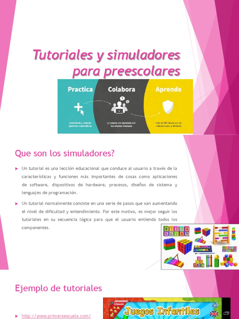 Tutoriales y Simuladores para Preescolares | PDF