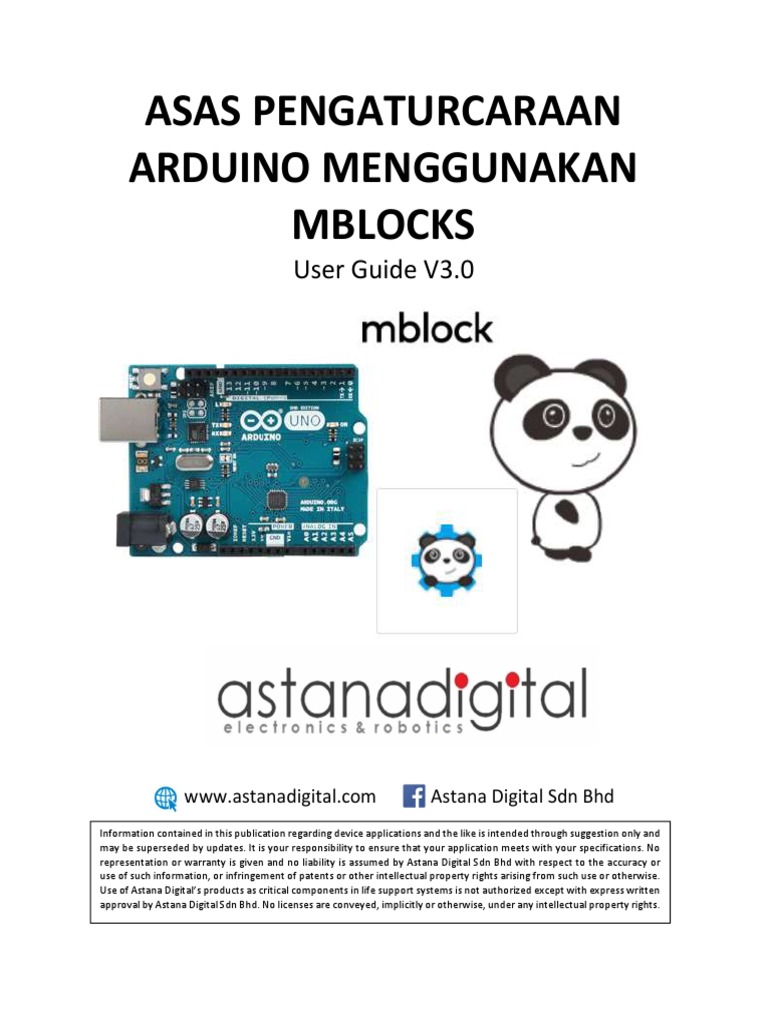 Asas Pengaturcaraan Arduino Menggunakan Mblocks: User Guide V3.0 | PDF ...