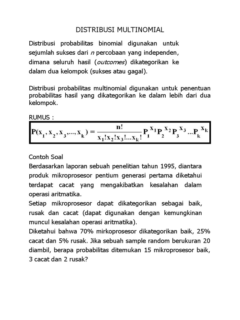 Distribusi Multinomial Daffa Fix | PDF