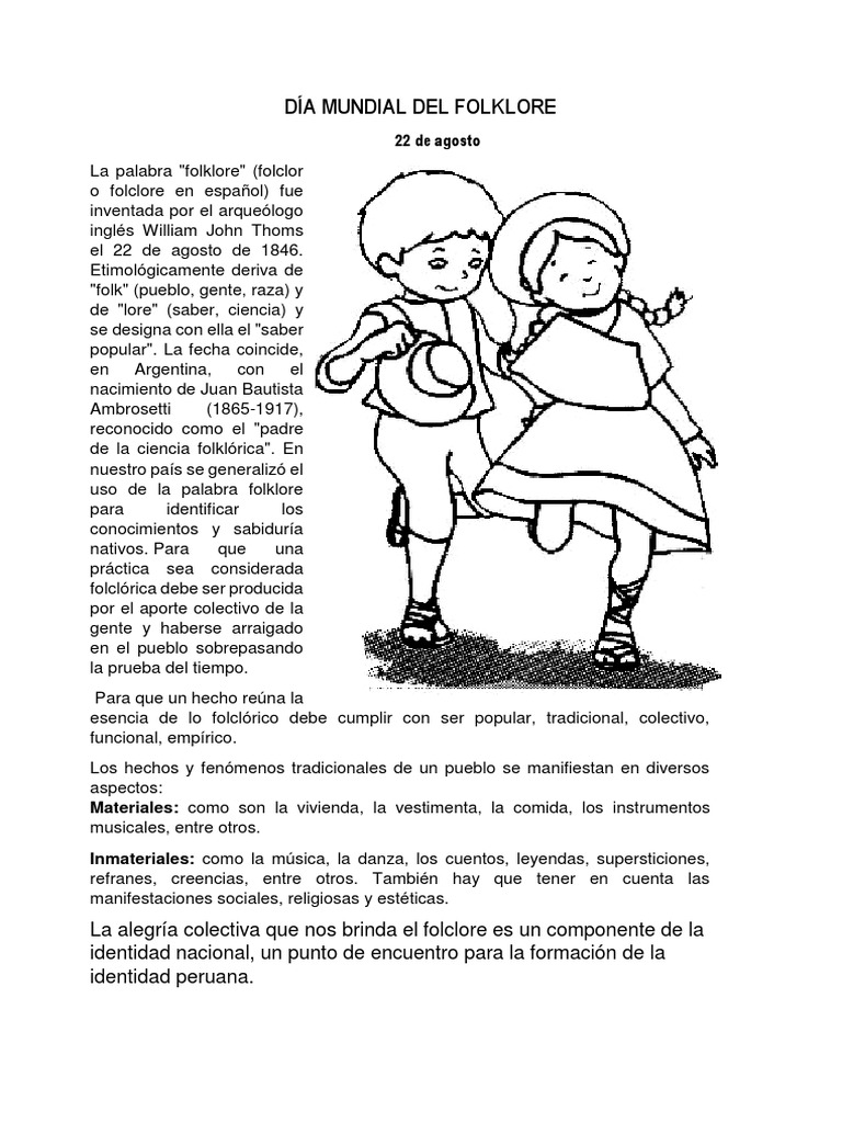 Día Mundial Del Folklore | PDF