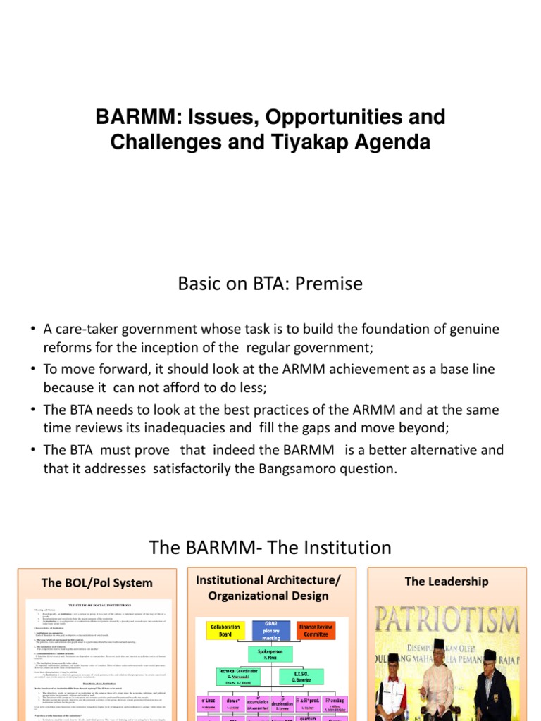 BARMM: Challenges and Opportunities Ahead | PDF | Political Science ...