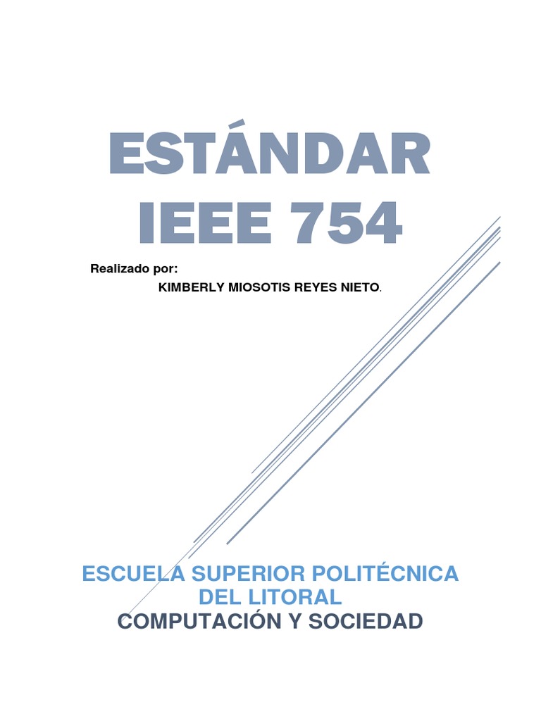 Estándar IEEE 754: Representación Numérica | PDF