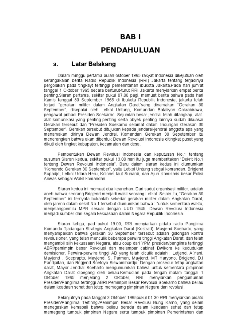 Gerakan 30 September 1965 | PDF