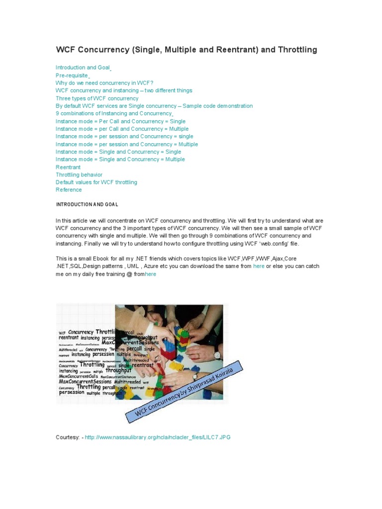 Wcf Concurrency Pdf Thread Computing Concurrency Computer Science