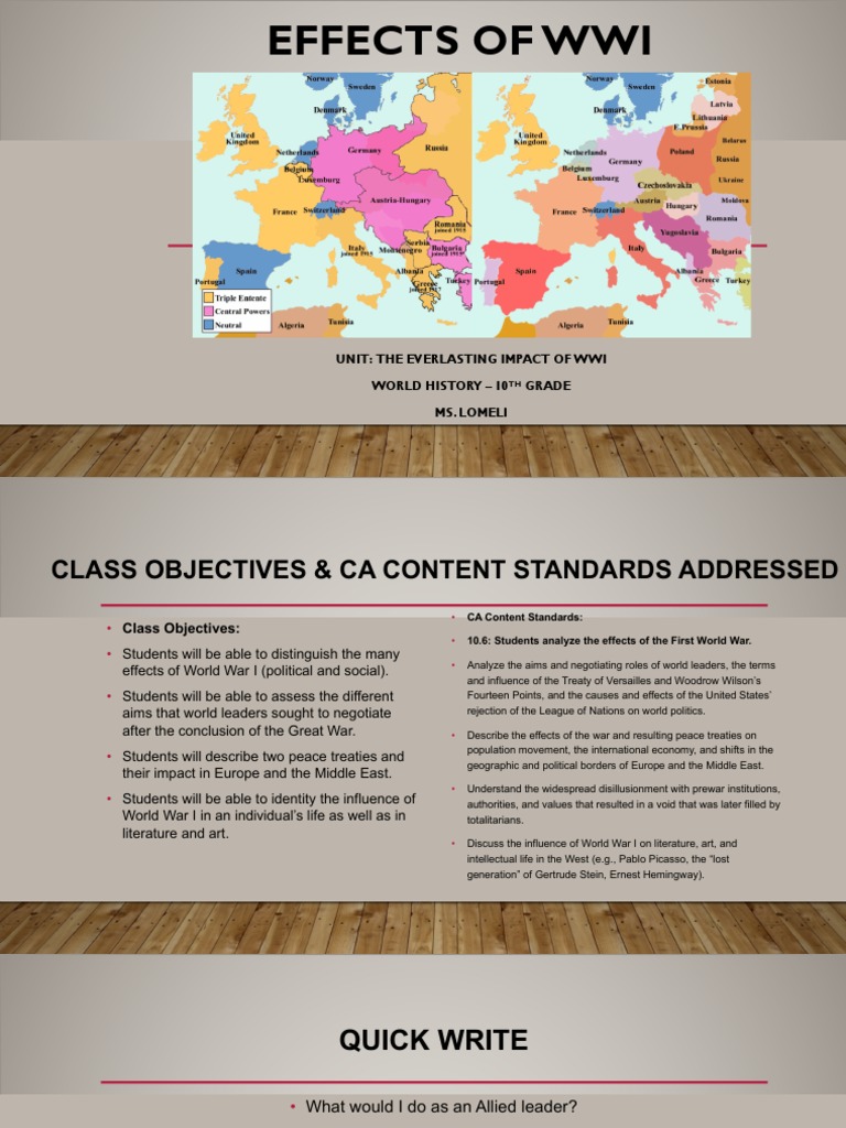 Effects of Wwi | PDF | International Relations | Global Politics