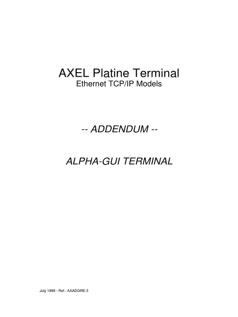 AXEL Platine Terminal: - Addendum | Download Free PDF | 3 D Computer ...