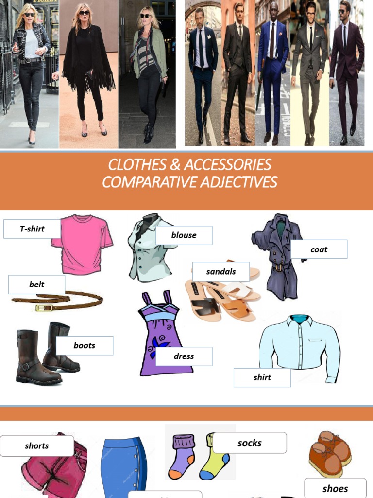 Clothes & Accessories Comparative Adjectives | PDF | Adjective | Noun
