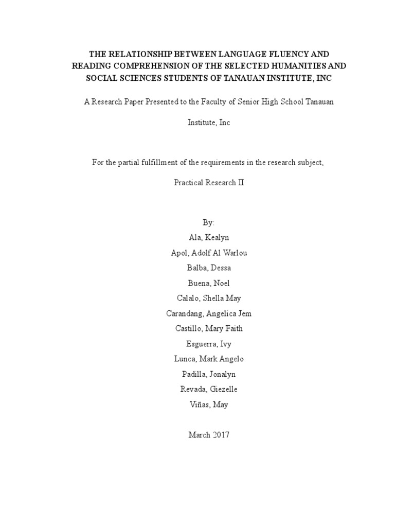 Turs Daza. Final | PDF | Fluency | Reading Comprehension