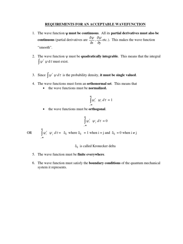 Wave Function | PDF