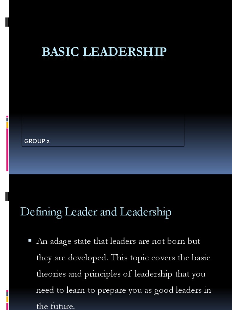 Basic Leadership | PDF | Servant Leadership | Leadership
