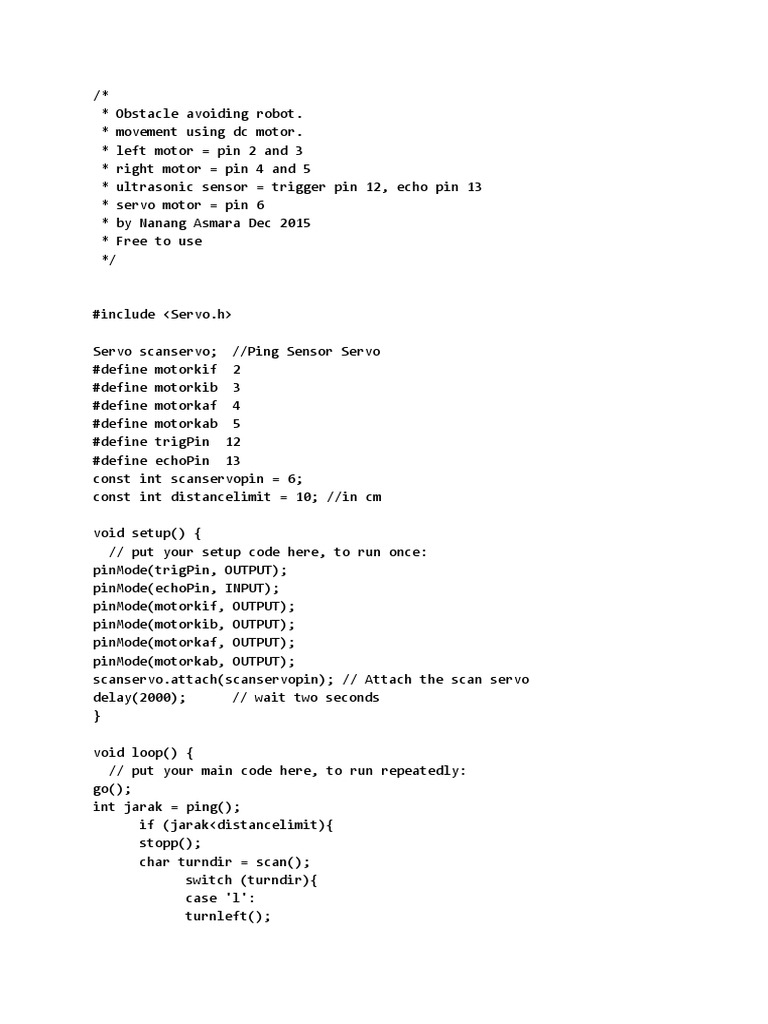 Obstacle Avoid Robot | PDF | Electrical Engineering | Electronics