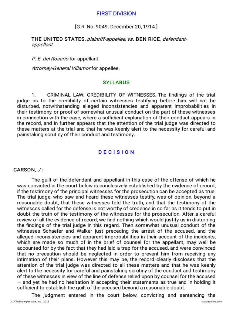 Rice | PDF | Witness | Testimony