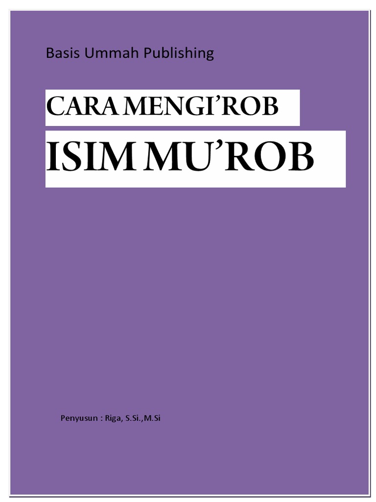 Buku Cara Mengi'Rob Isim Mu'Rob | PDF