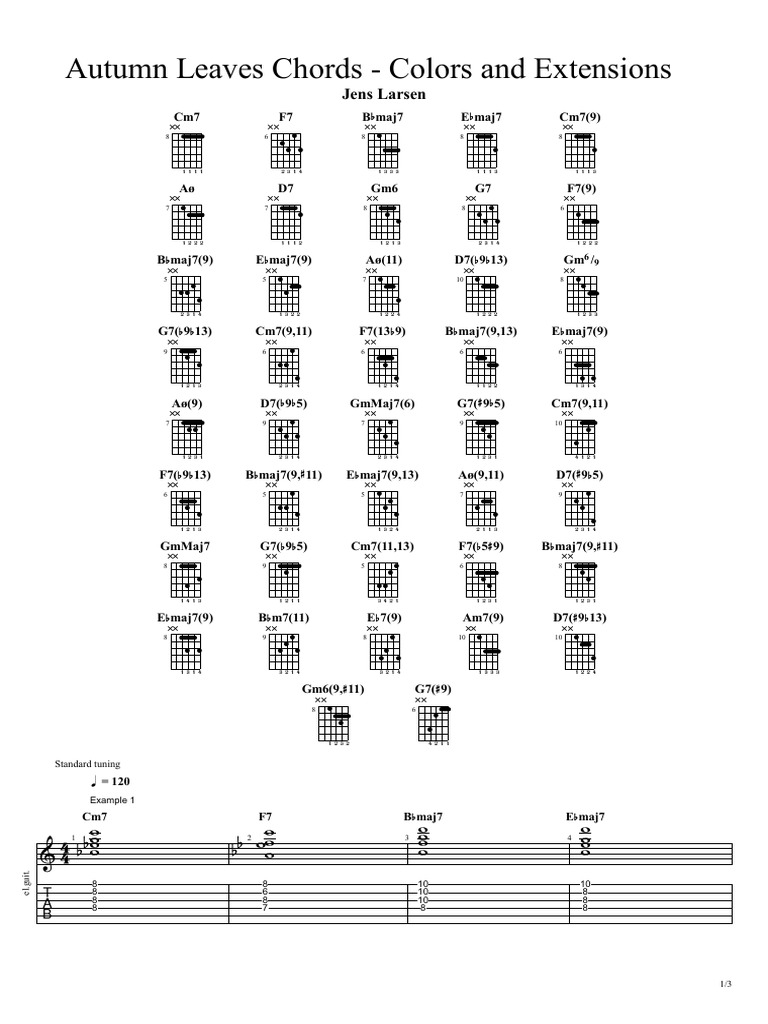 Autumn Leaves Chord Progressions | PDF