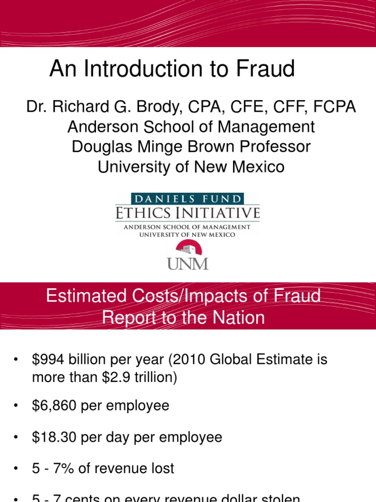 Introduction To Fraud | PDF | Fraud | Integrity