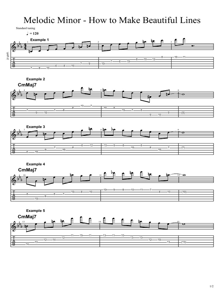 Melodic Minor Mastery: A Guide to Crafting Beautiful Guitar Lines ...