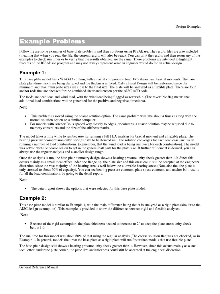 Risa Base Examples PDF | Download Free PDF | Column | Tension (Physics)