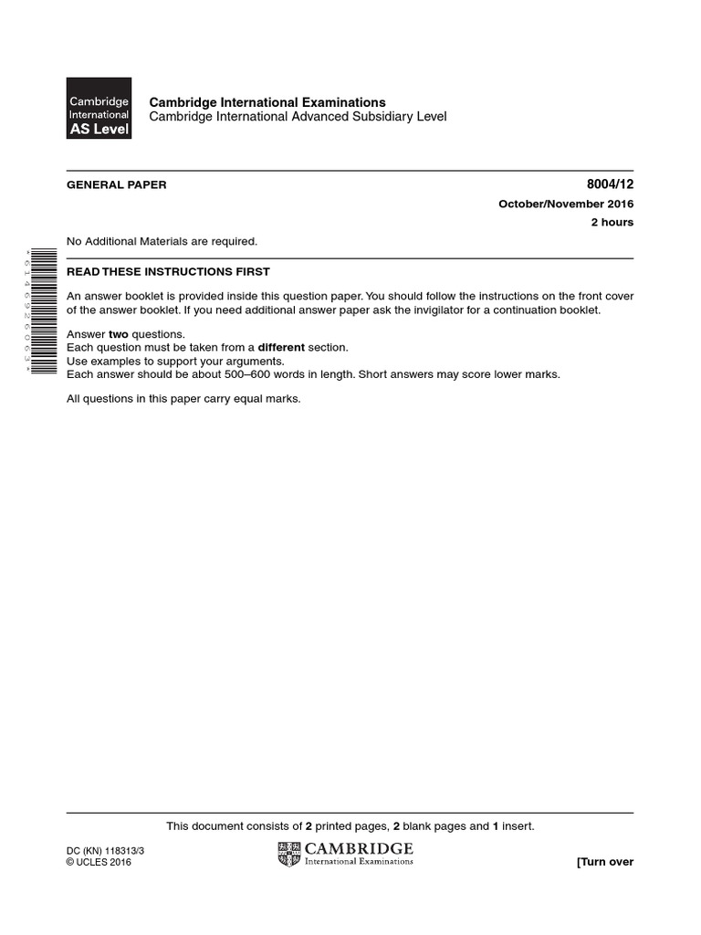 GP English Paper Alevels | PDF | Copyright | Question