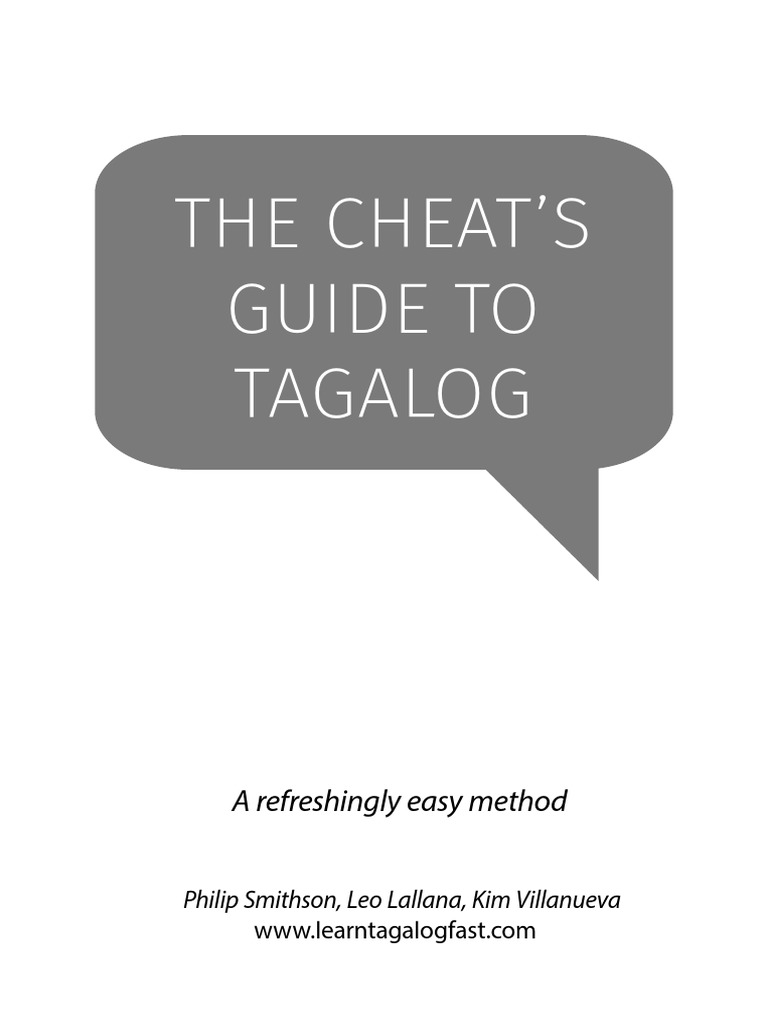 The Cheats Guide To Tagalog PREVIEW CHAPTERS PDF | PDF | English ...