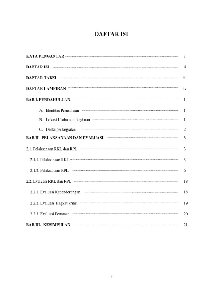 DAFTAR ISI Laporan RKL-RPL PDF | PDF