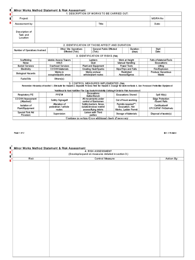 Minor Works MSRA | PDF | Personal Protective Equipment | Prevention