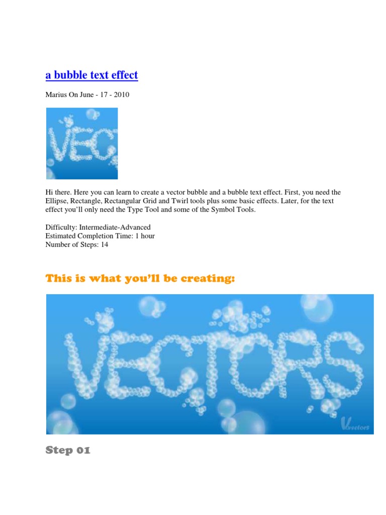 A Bubble Text Effect | Download Free PDF | Shape | Rectangle
