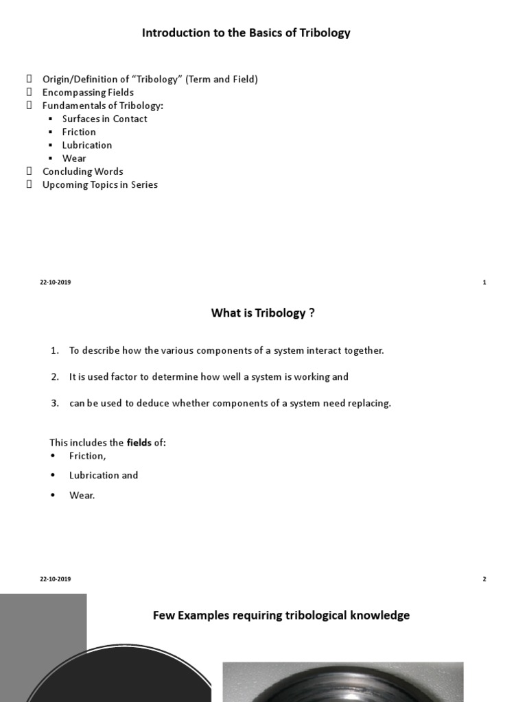 Introduction To The Basics of Tribology | PDF | Bearing (Mechanical) | Wear