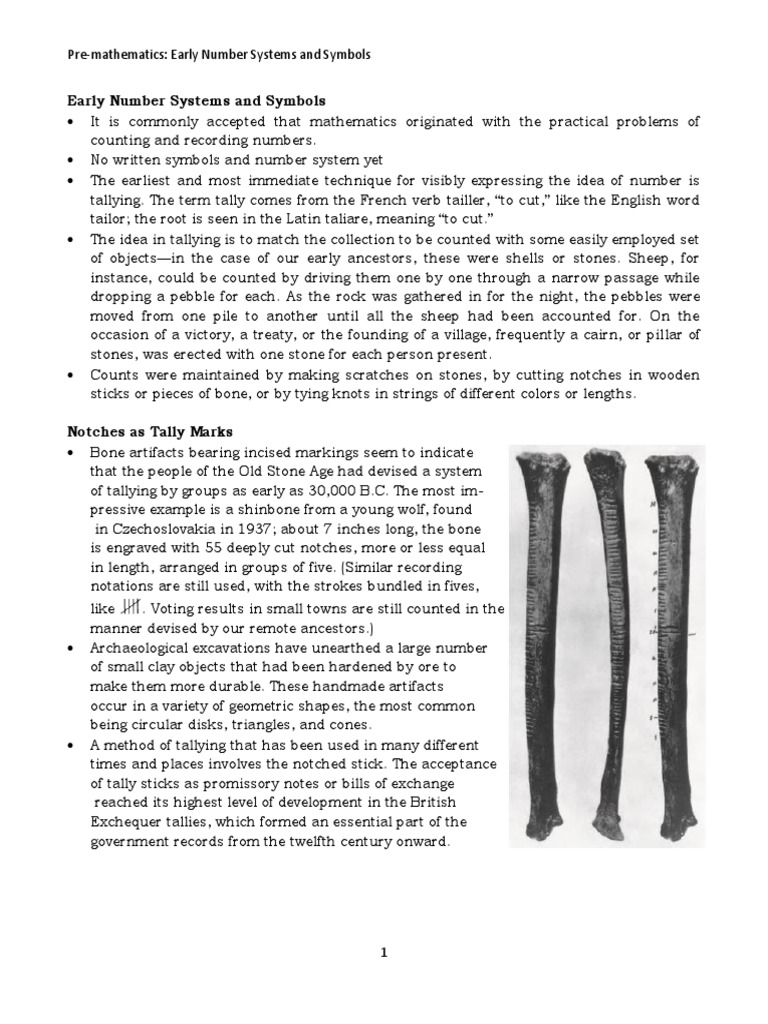 Early Number Systems and Symbols | PDF | Multiplication | Numbers