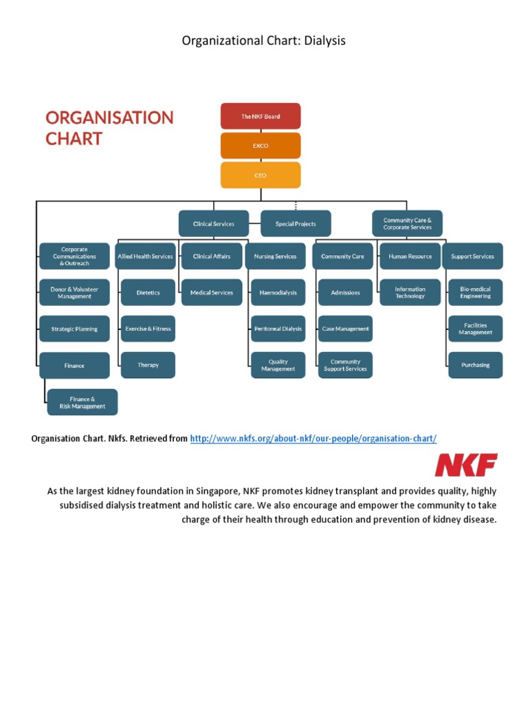 Organizational Chart: Dialysis: Organisation Chart. Nkfs. Retrieved From | PDF