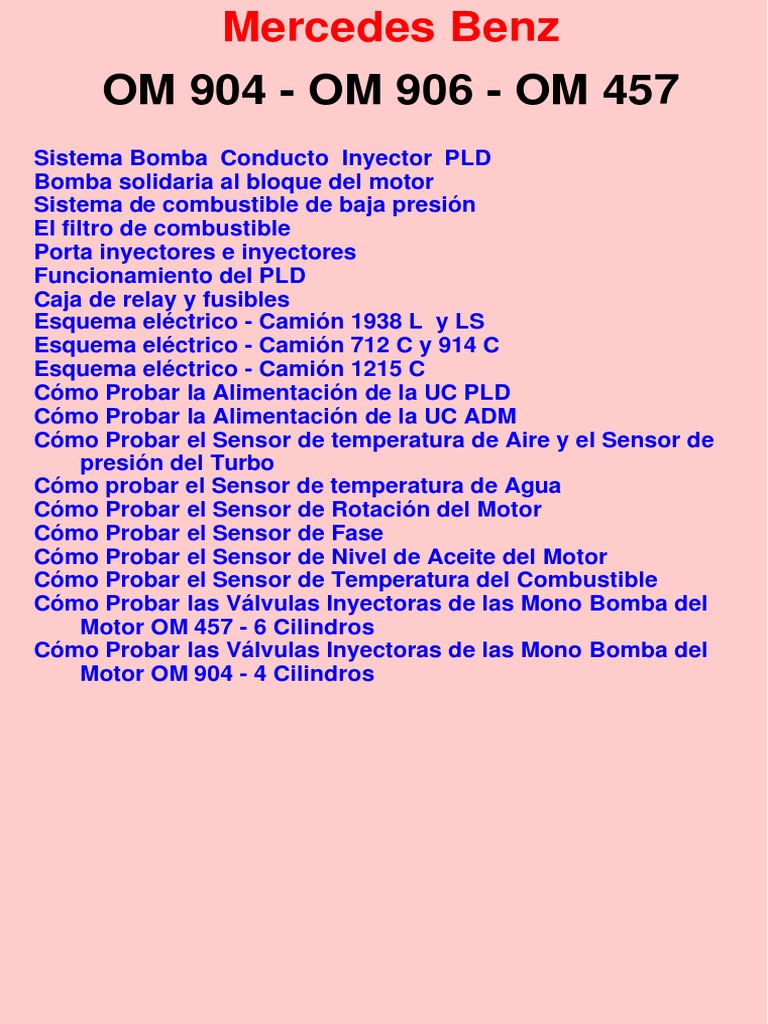 Mercedes Benz | PDF | Bomba | Motor diesel