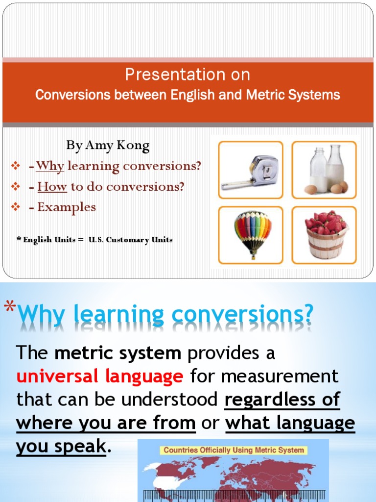 M3.1 Lecture - Standard and Metric Units Conversion | PDF