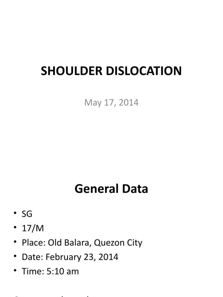 Anterior Shoulder Dislocation Case Study | PDF | Anatomical Terms Of ...