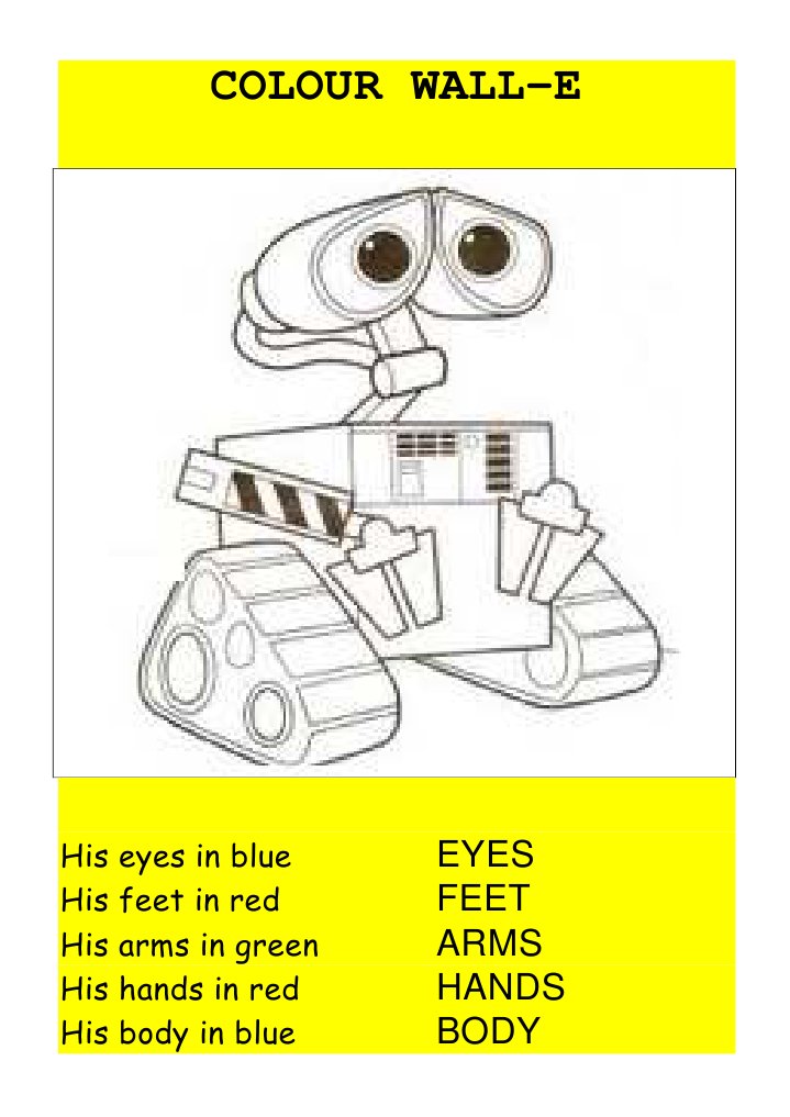 WALL-E Color Guide Chart | PDF | Language Arts & Discipline