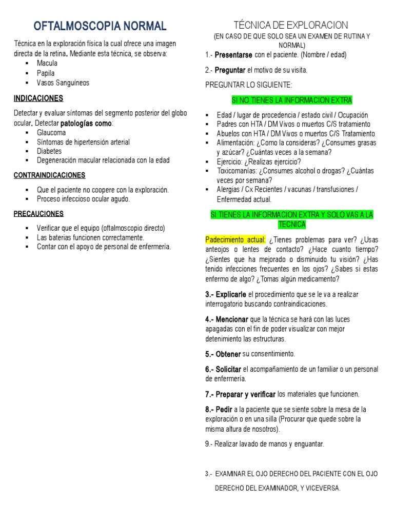 Exploracion Oftalmologica Normal | PDF | Ojo humano | Hipertensión