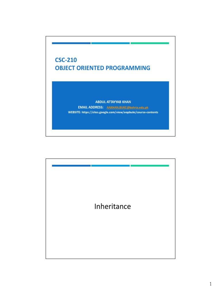 Oop Inheritance Guide Pdf Inheritance Object Oriented Programming