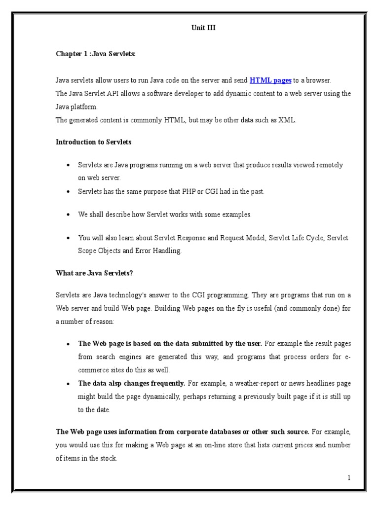 Java Servlet | Download Free PDF | Java Servlet | Hypertext Transfer Protocol