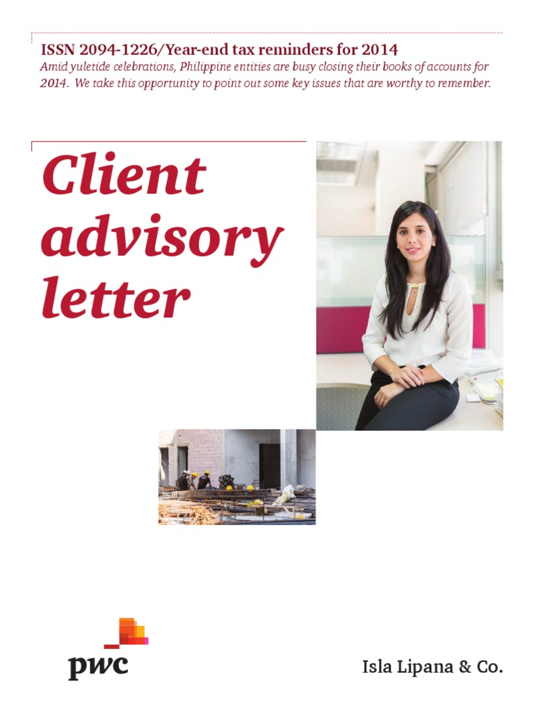 PWC Client Advisory | PDF | Withholding Tax | Taxation In The United States