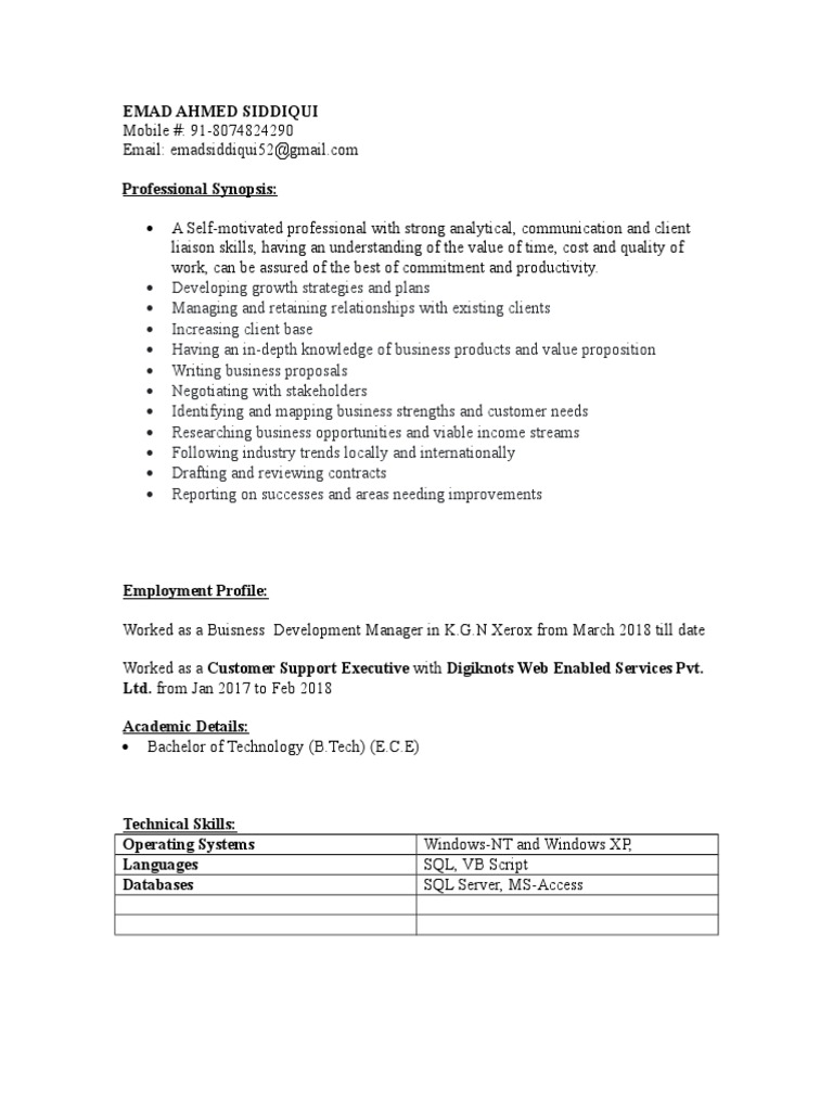 Emad Resume | PDF