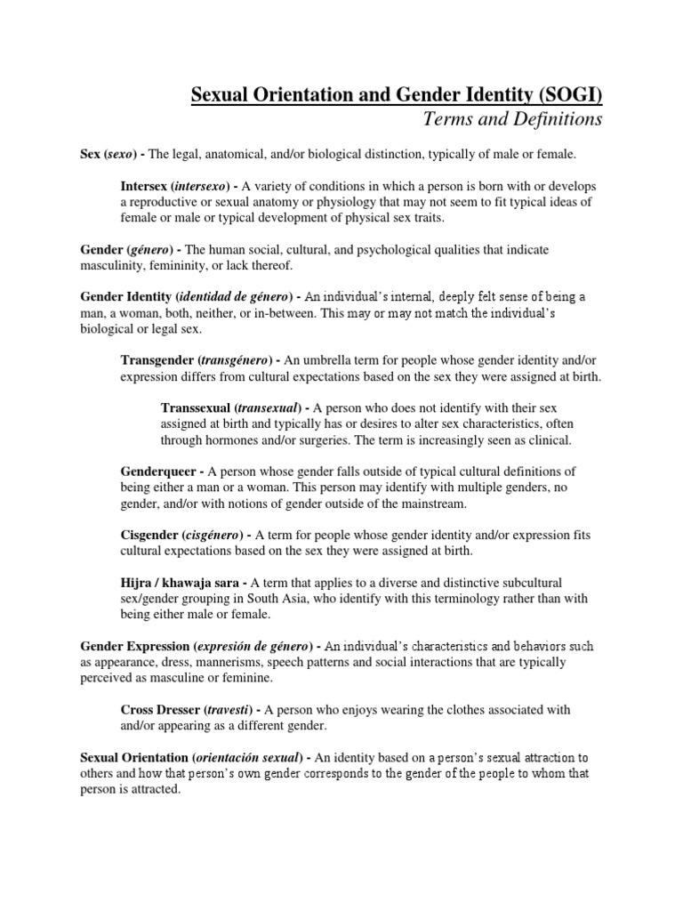 Sexual Orientation and Gender Identity | PDF | Gender Identity ...