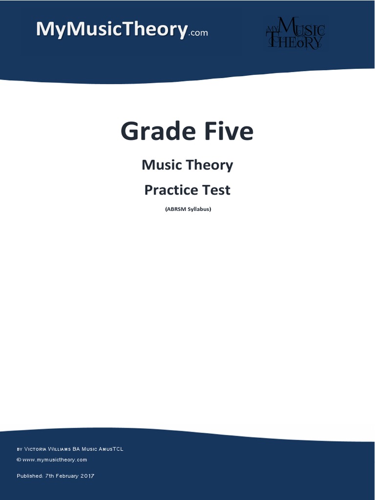 Grade 5 Practice Test | PDF | Music Theory | Chord (Music)