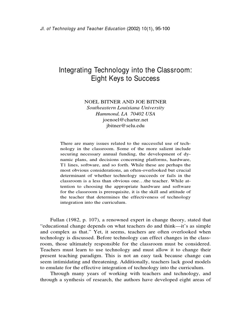 Technology Integration | PDF | Motivation | Motivational