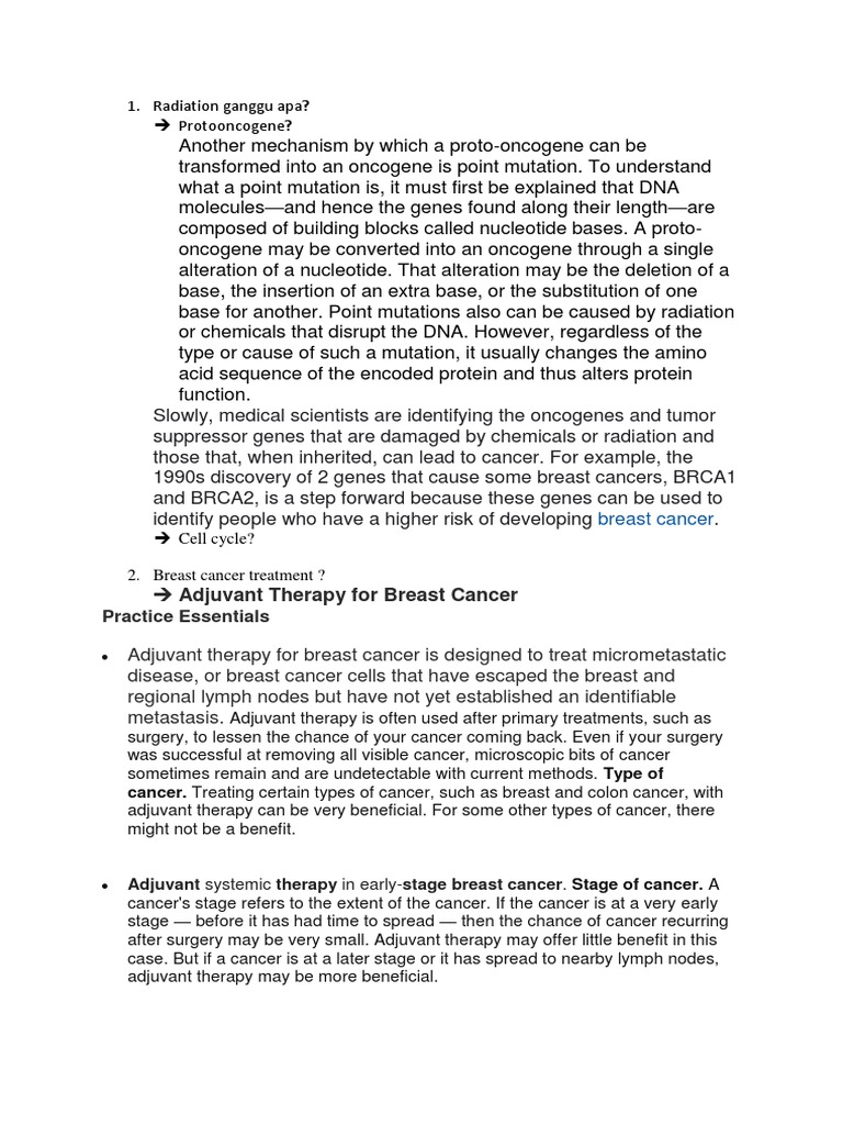 Radiation Ganggu Apa | PDF | Breast Cancer | Cancer
