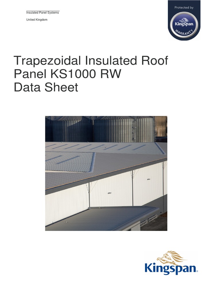 KS1000 RW Trapezoidal Roof Panel Data | PDF | Roof | Stainless Steel
