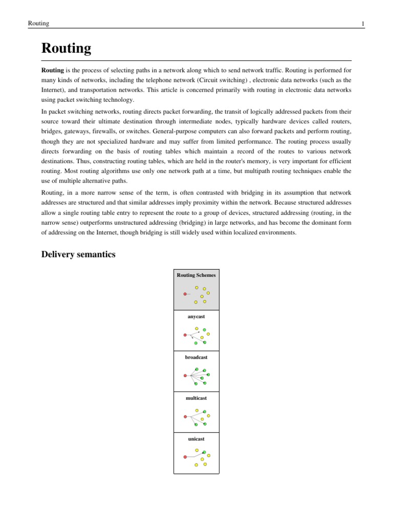 Routing: Delivery Semantics | Download Free PDF | Routing | Information ...